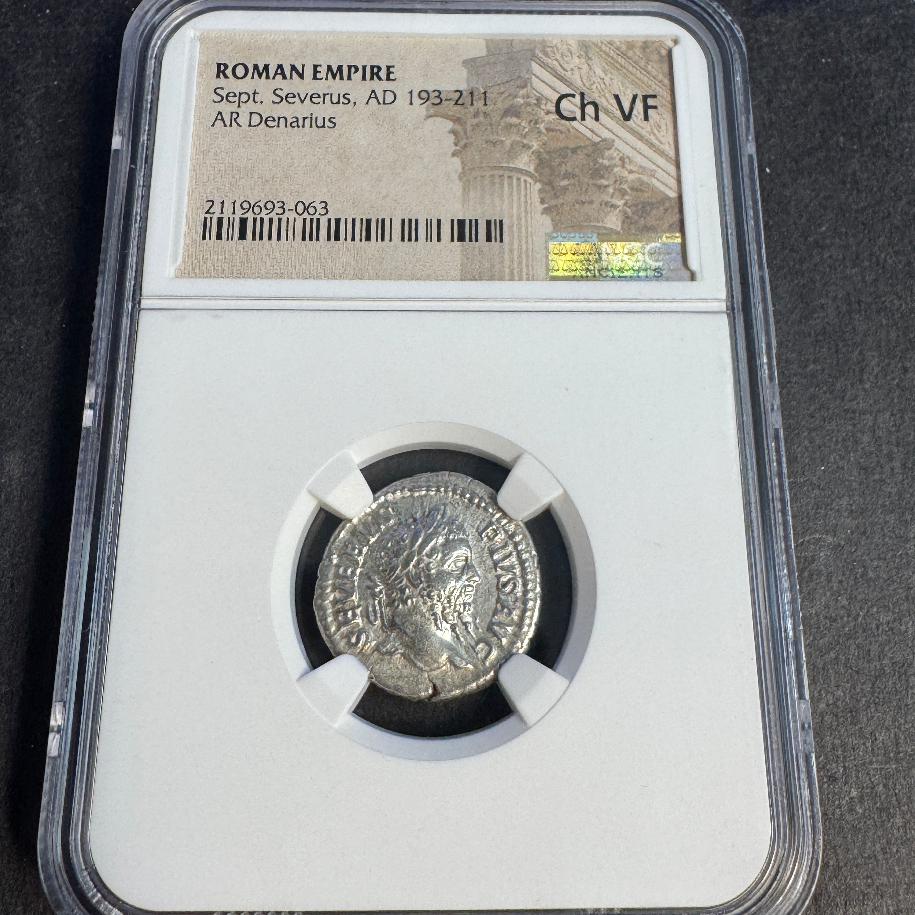 Septimus Severus (193-211 AD) Roman Empire AR Denarius, Rv: Neptune w ...