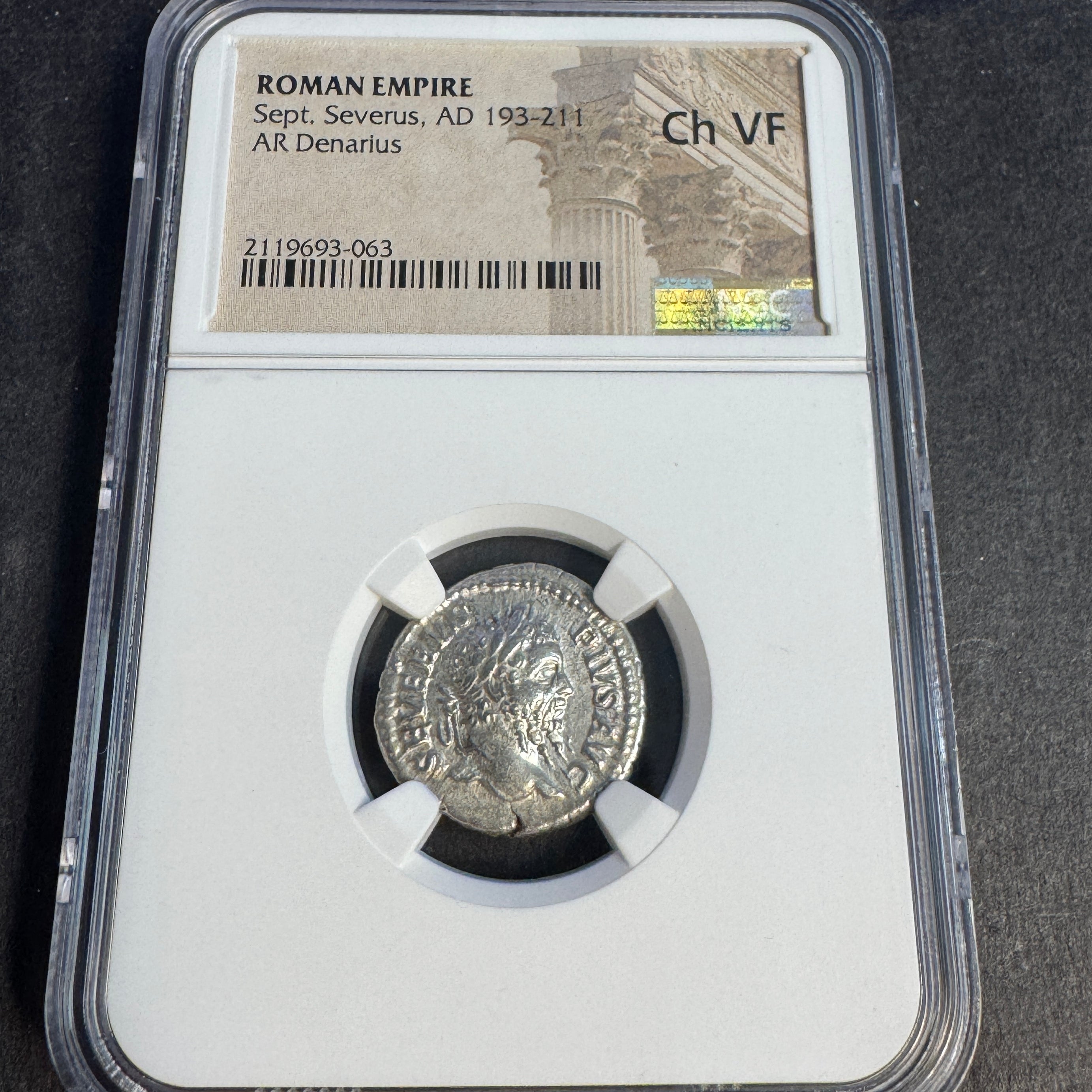 Septimus Severus (193-211 AD) Roman Empire AR Denarius, Rv: Neptune w ...