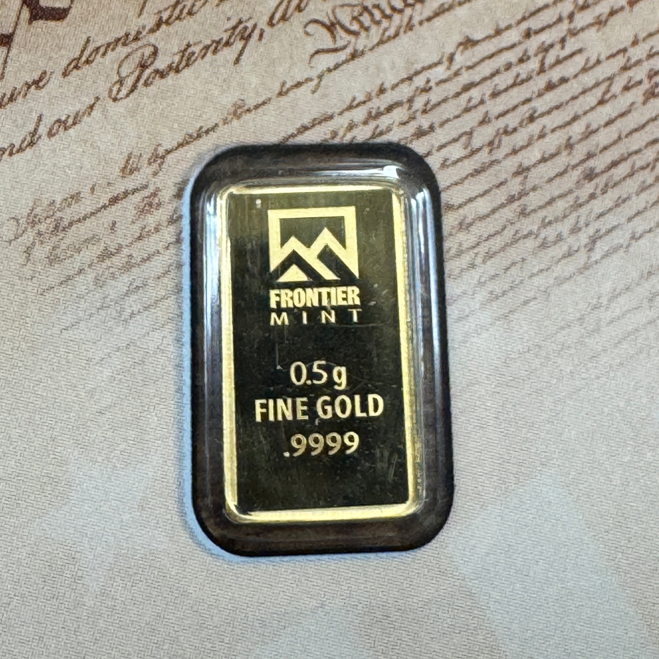 Frontier Mint 0.5g .9999 Gold Bar in Assay Card, Half Gram Gold 💛 – Harry's Coin Shop